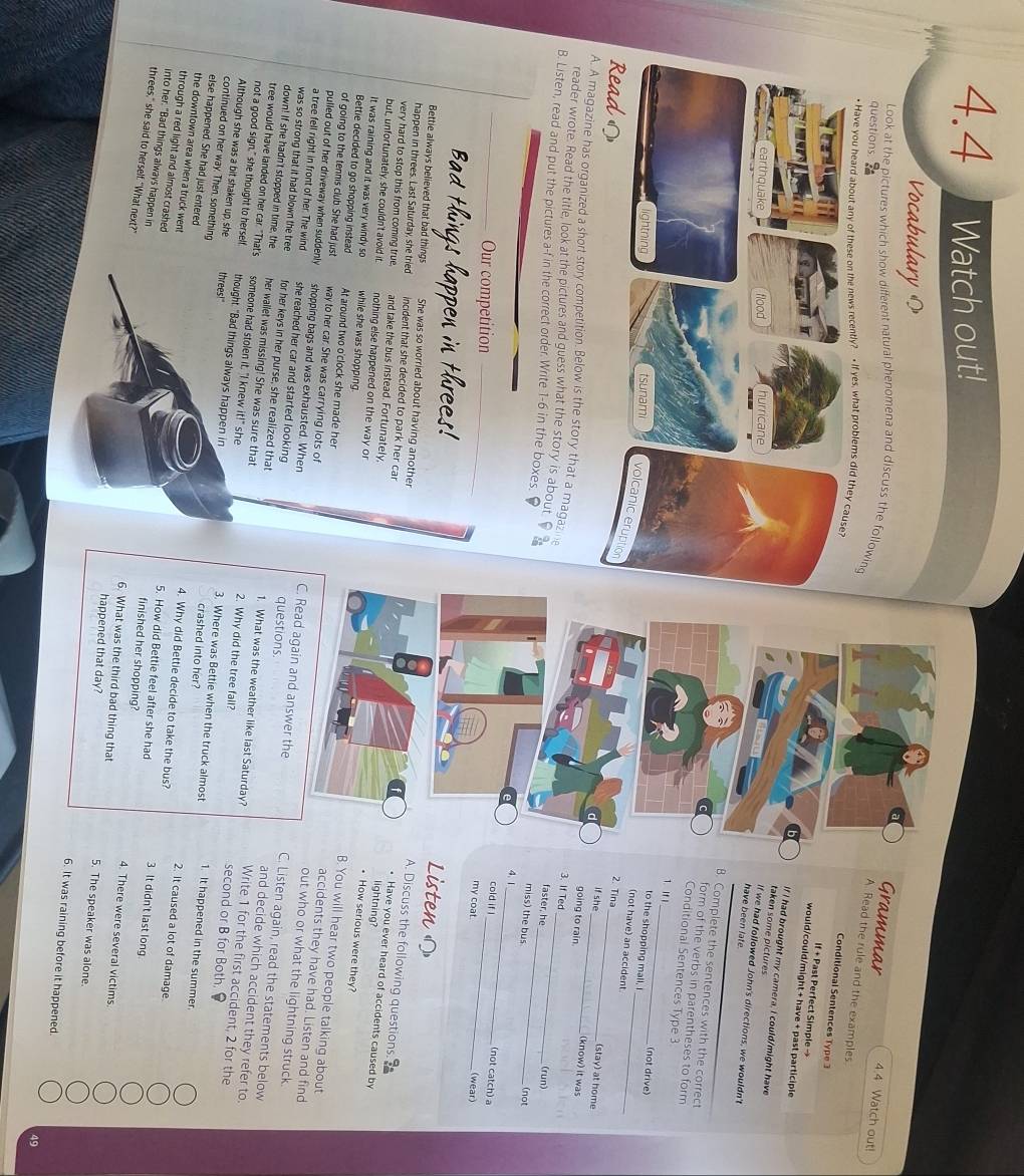 Resuelto:4.4 Watch out! Vocabulary D Grammar 4.4 Watch out! Look at the ...