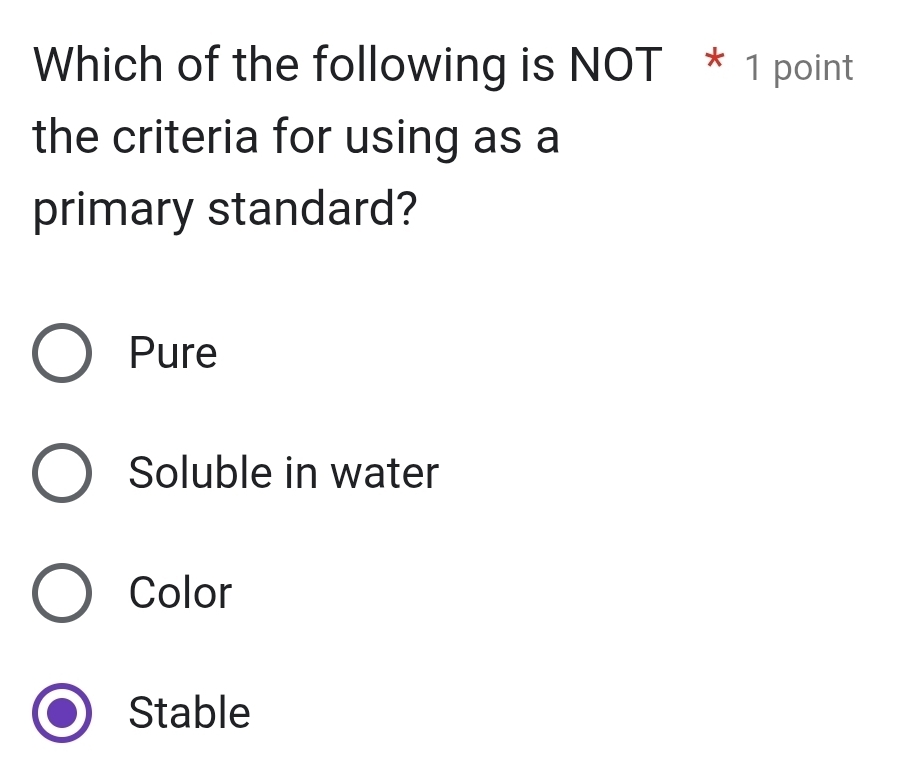 Selesai:Which of the following is NOT * 1 point the criteria for using ...