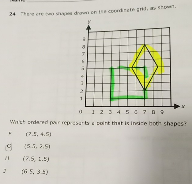 Solved: There are two shapes drawn on the coordinate grid, as shown ...