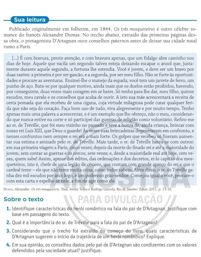 Resolvido:Sua leitura Publicado originalmente em folhetim, em 1844, Os ...