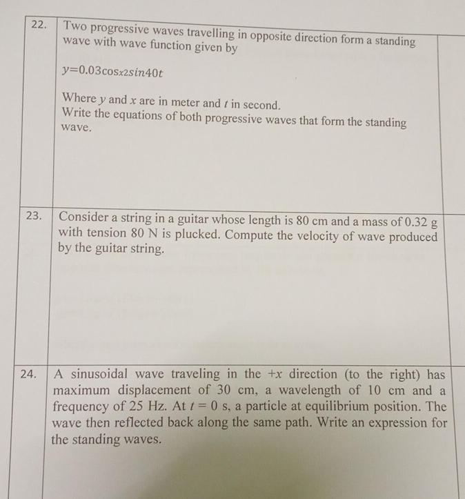 Selesai:Two progressive waves travelling in opposite direction form a ...