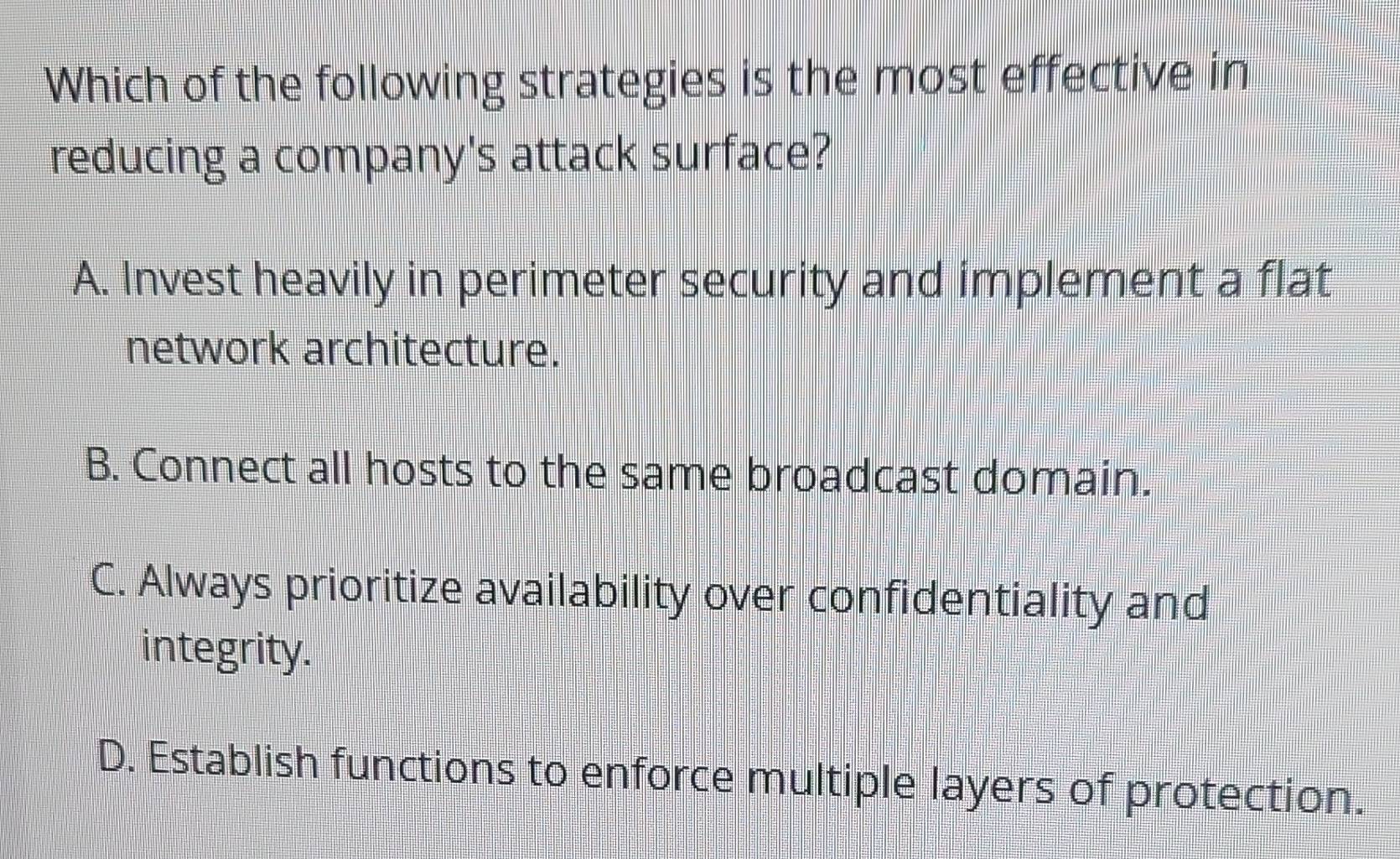 Solved: Which of the following strategies is the most effective in ...