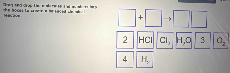 Solved: Drag and drop the molecules and numbers into the boxes to ...