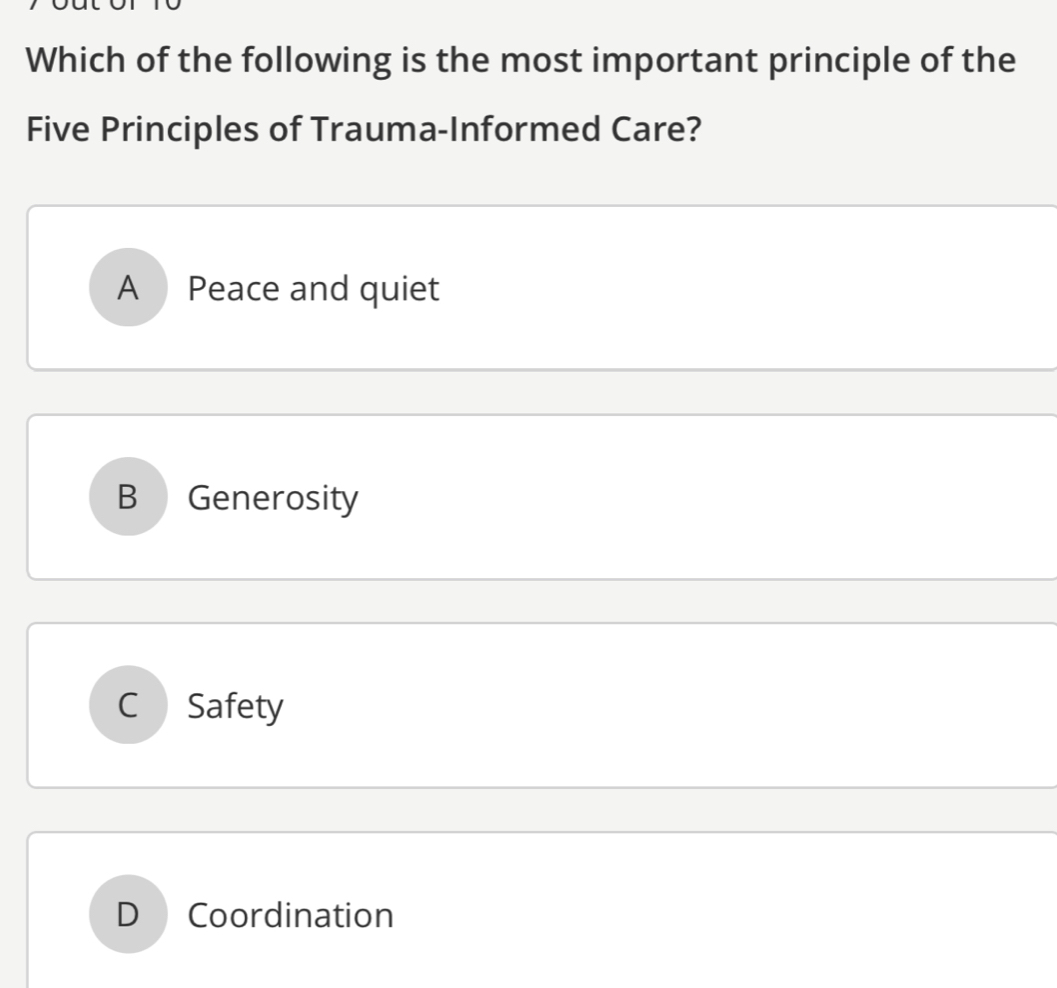 Solved: Which of the following is the most important principle of the ...