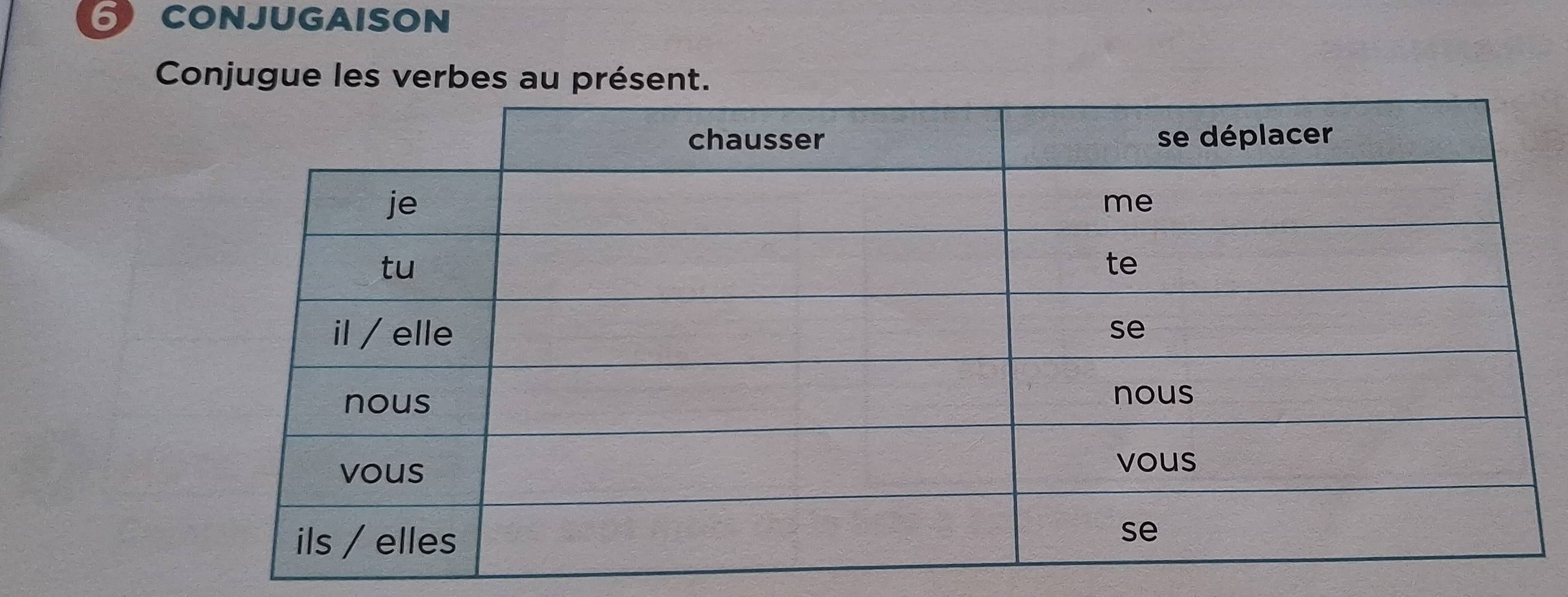 Résolu :CONJUGAISON Conjugue les verbes au présent.