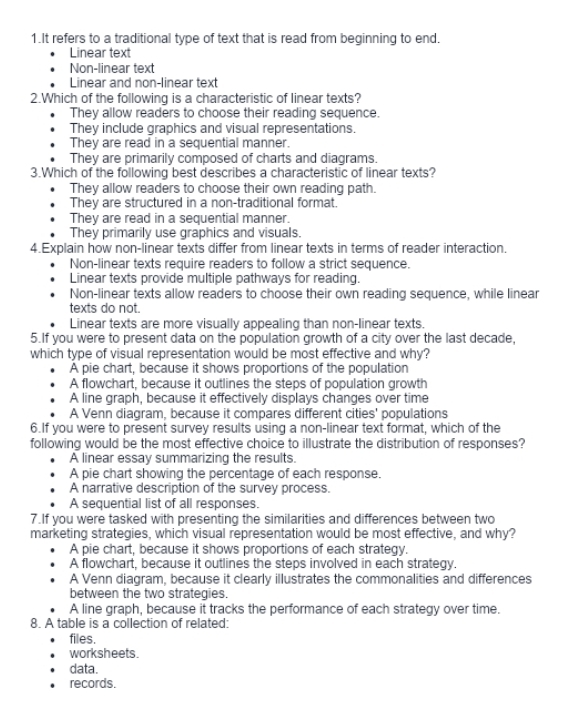 Solved: It refers to a traditional type of text that is read from ...