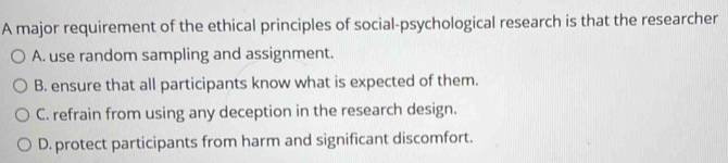 Solved: A major requirement of the ethical principles of social ...