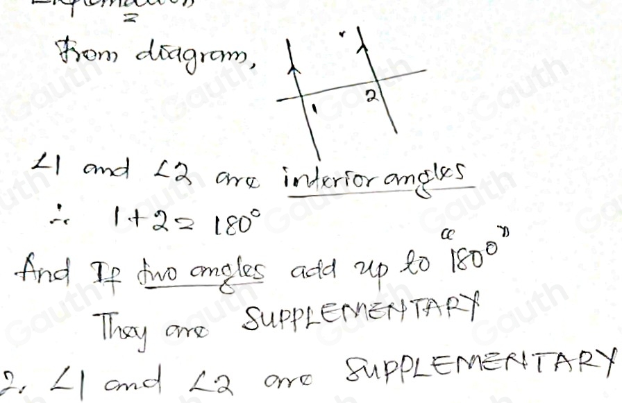 Solved: What is the relationship between ∠ 1 and ∠ 2 in the figure ...