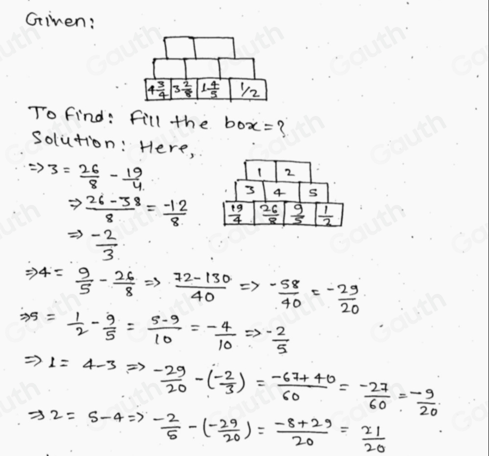 Solved: Complete each pyramid by filling in the boxes with the ...