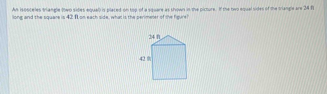 Solved: An isosceles triangle (two sides equal) is placed on top of a ...