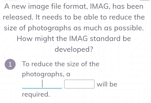 Solved: A new image file format, IMAG, has been released. It needs to ...