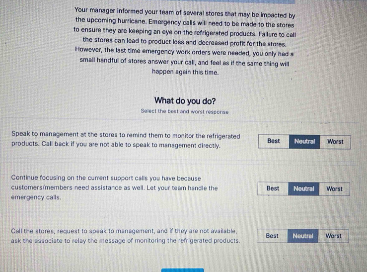 Solved: Your manager informed your team of several stores that may be ...