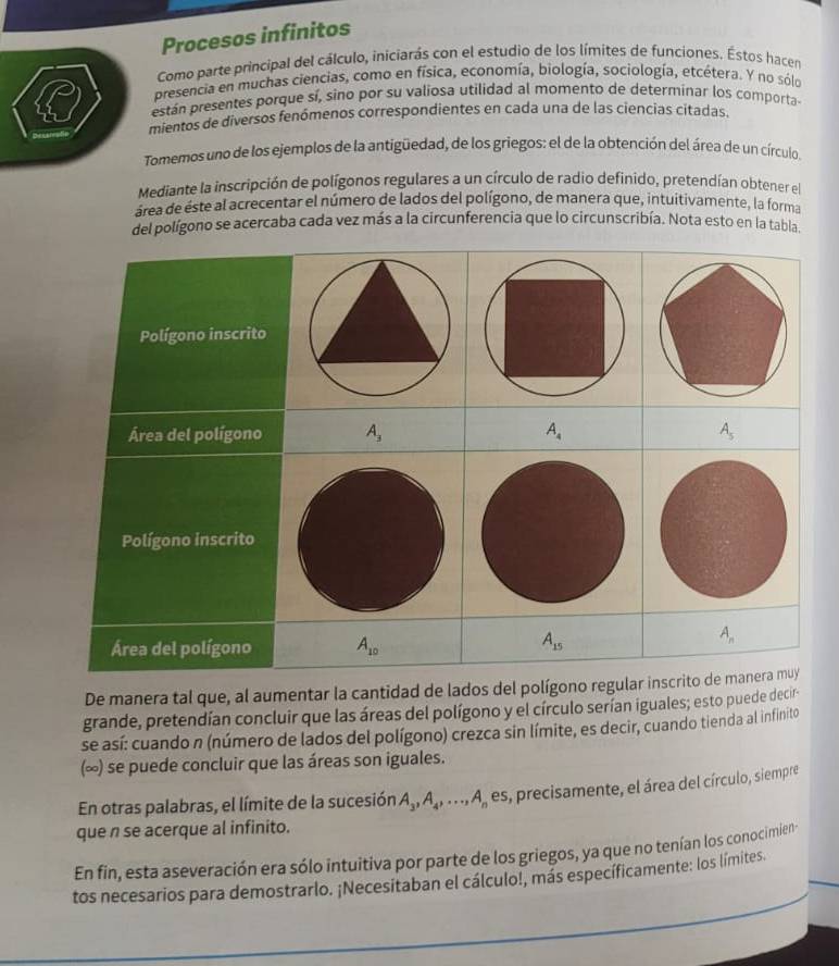 Resuelto:Procesos infinitos Como parte principal del cálculo, iniciarás ...