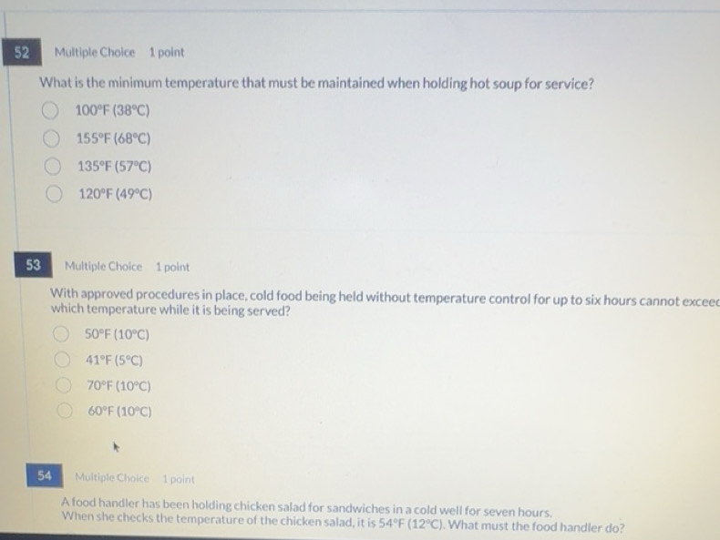 Résolu :What is the minimum temperature that must be maintained when ...