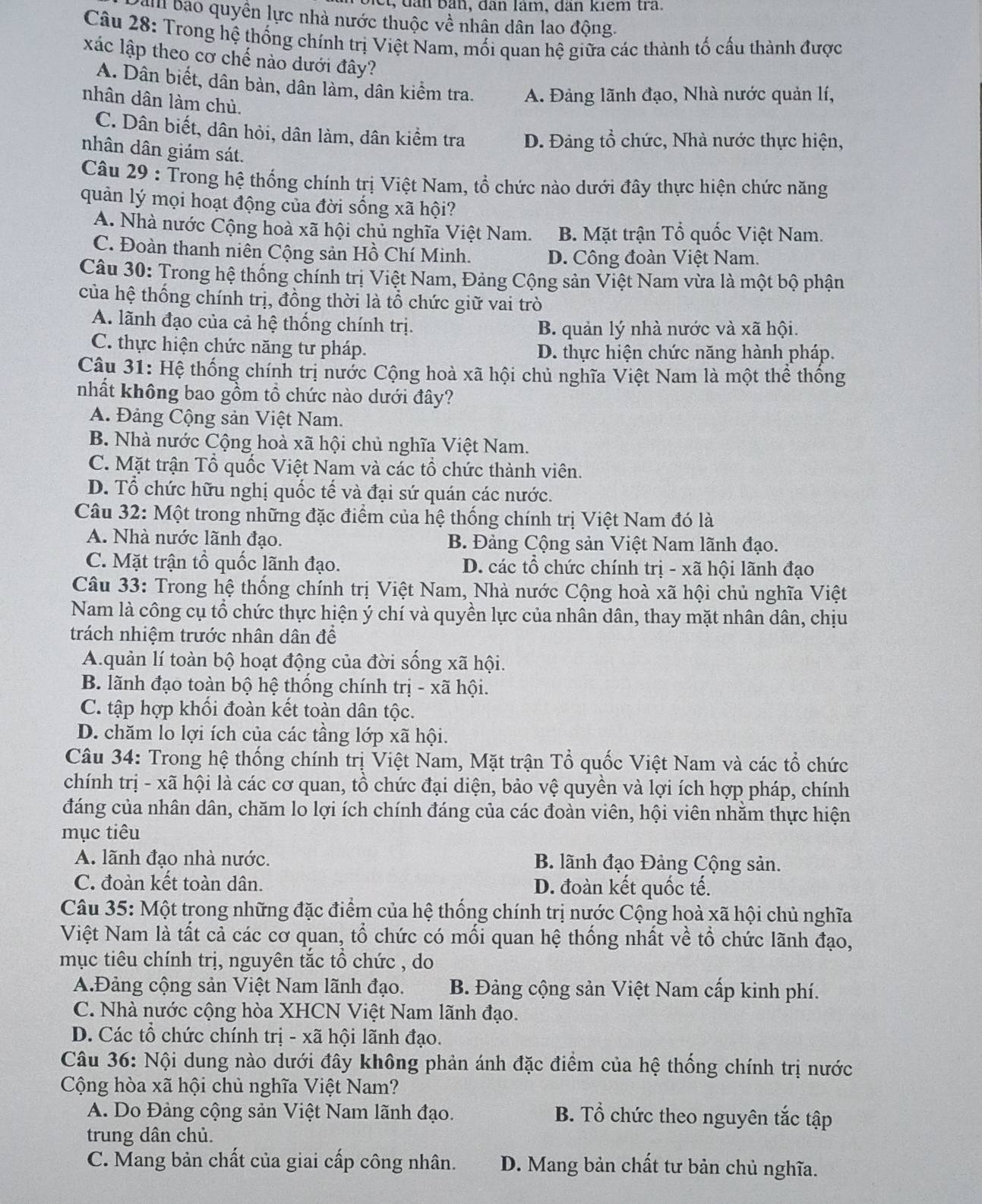 Giải quyết:an bản , dân làm, đân kiêm tra al bao quyền lực nhà nước ...