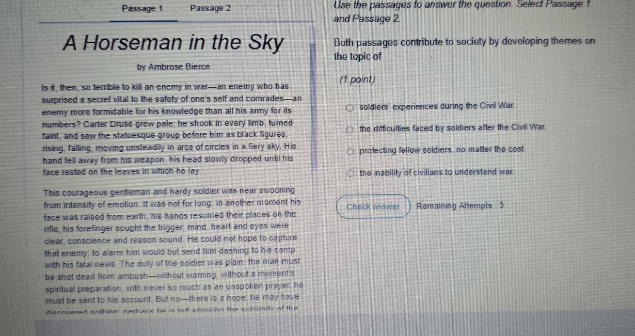 Solved: Passage 1 Passage 2 Use the passages to answer the question ...