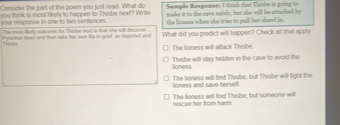 Solved: Consider the part of the poem you just read. What do Sample ...