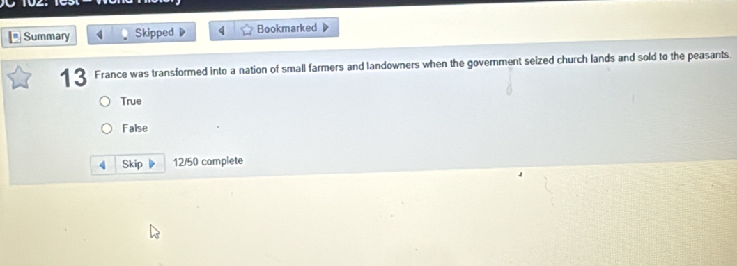 Solved: Summary Skipped 4 Bookmarked 13 France was transformed into a ...