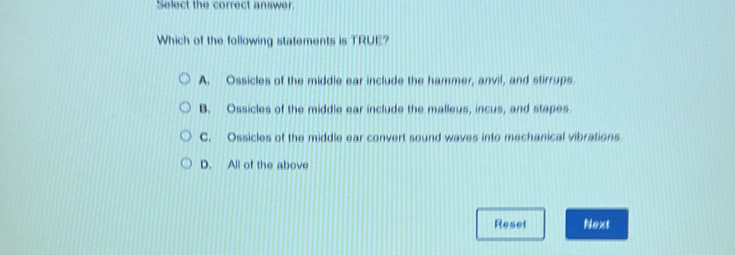 Solved: Select the correct answer, Which of the following statements is ...