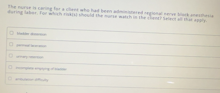 Solved: The nurse is caring for a client who had been administered ...