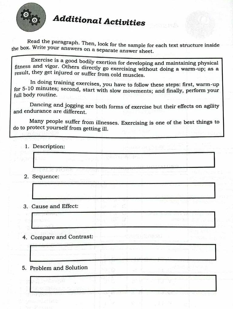 Solved: Additional Activities Read the paragraph. Then, look for the ...