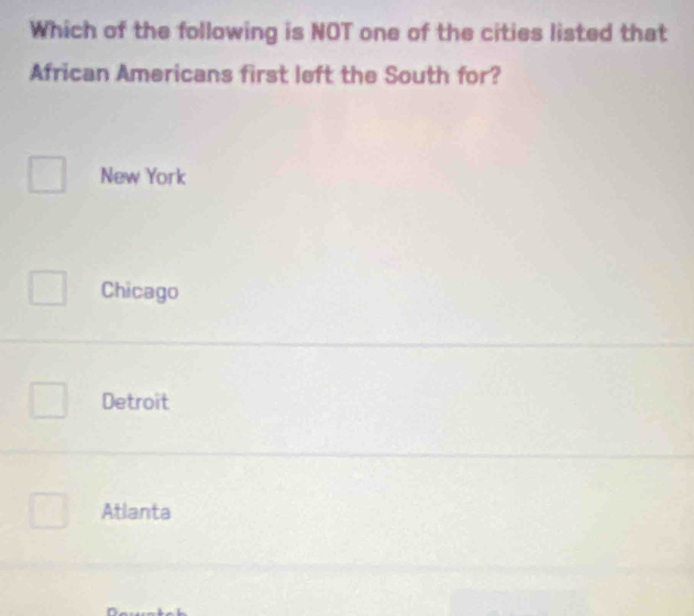 Solved: Which of the following is NOT one of the cities listed that ...