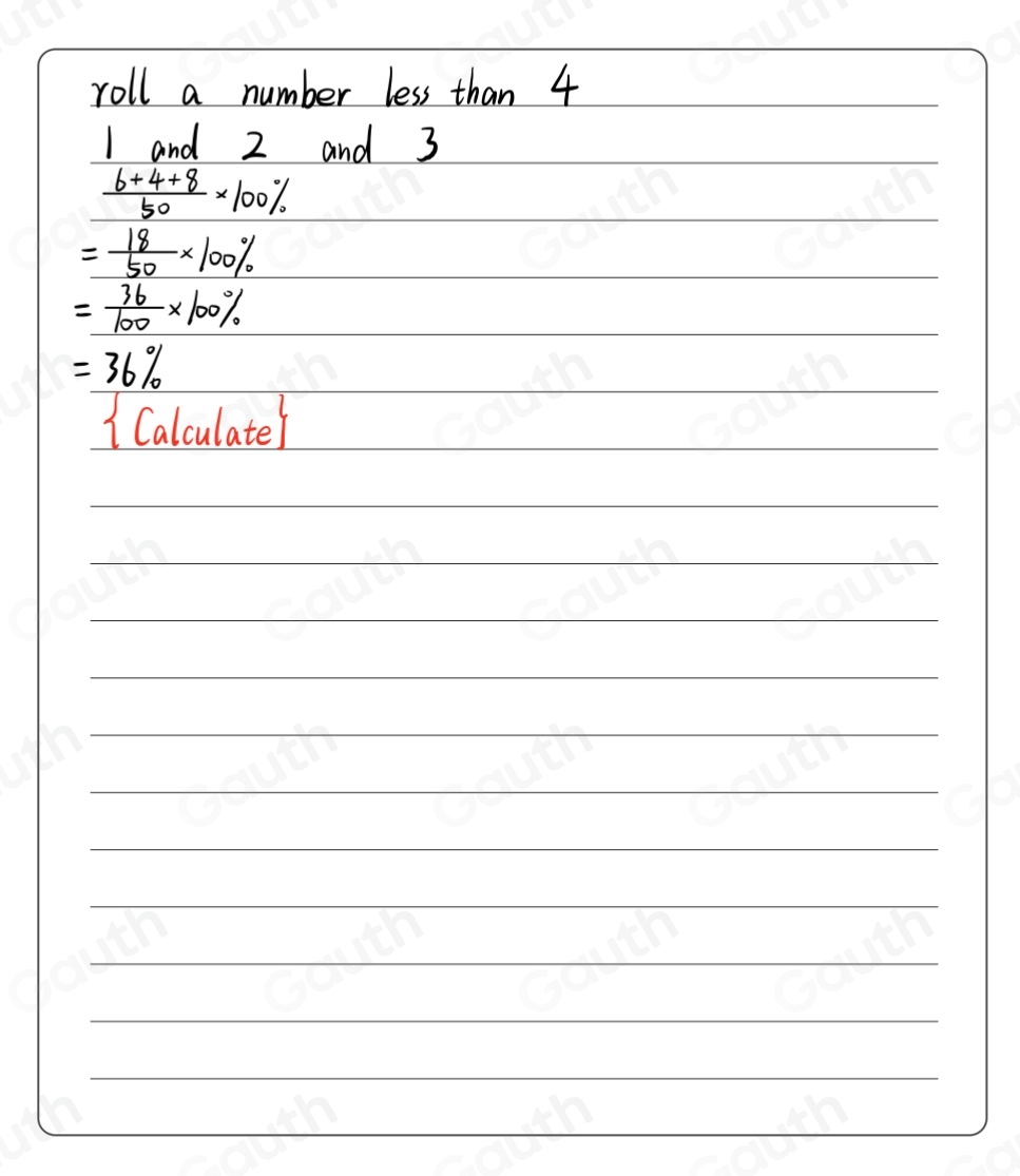 Solved: An eighth grade class rolls a number cube 50 times. The number ...