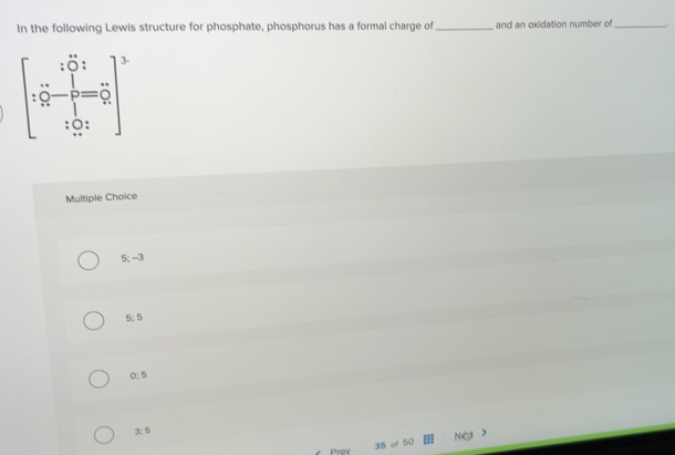 Solved: In the following Lewis structure for phosphate, phosphorus has ...
