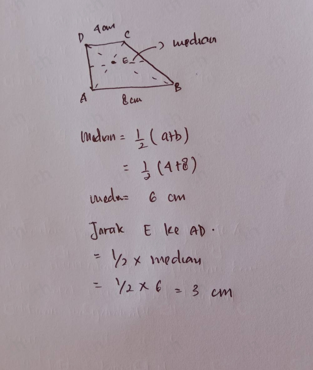 Telah dijawab:Pada trapesium ABCD diketahui AB tegak lurus AD dan AB ...
