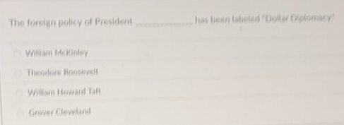 Solved: The foreign policy of President _has been labeled "Dollar ...