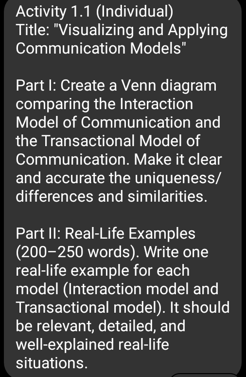 Solved: Activity 1.1 (Individual) Title: "Visualizing and Applying ...