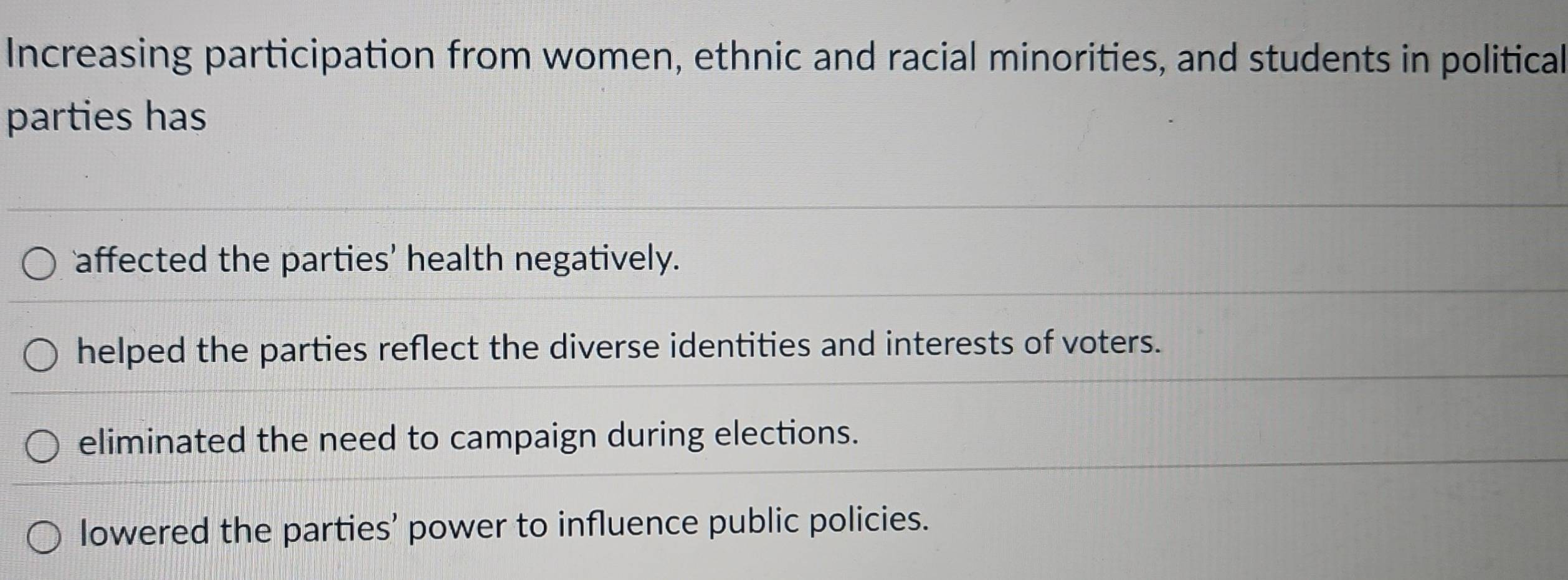 Solved: Increasing participation from women, ethnic and racial ...