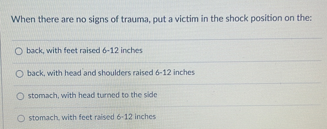 Solved: When there are no signs of trauma, put a victim in the shock ...