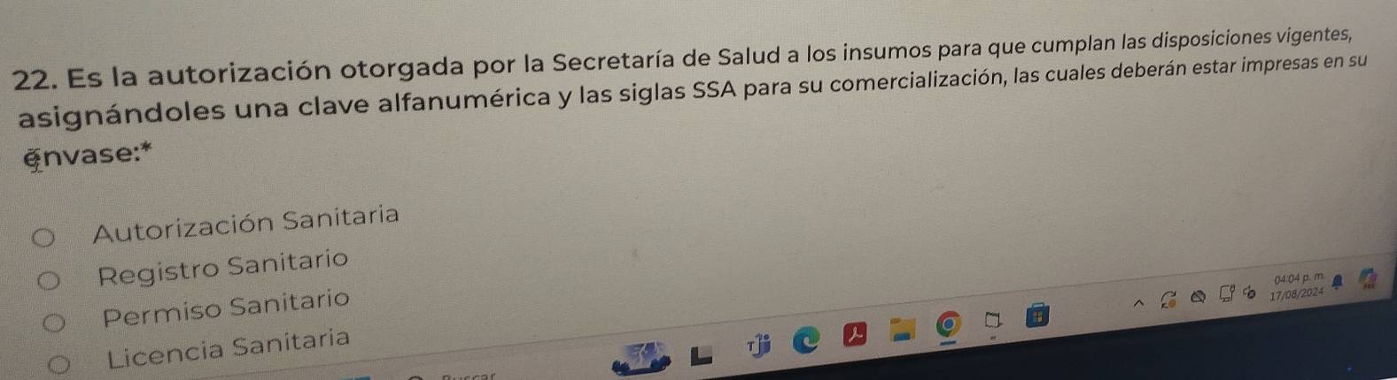 Resuelto:Es la autorización otorgada por la Secretaría de Salud a los ...