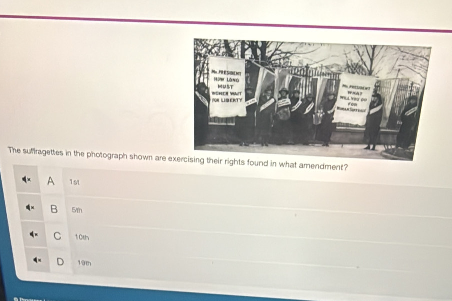Solved: The suffragettes in the photograph shown are exound in what ...