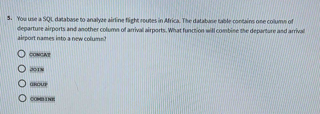 Solved: You use a SQL database to analyze airline flight routes in ...