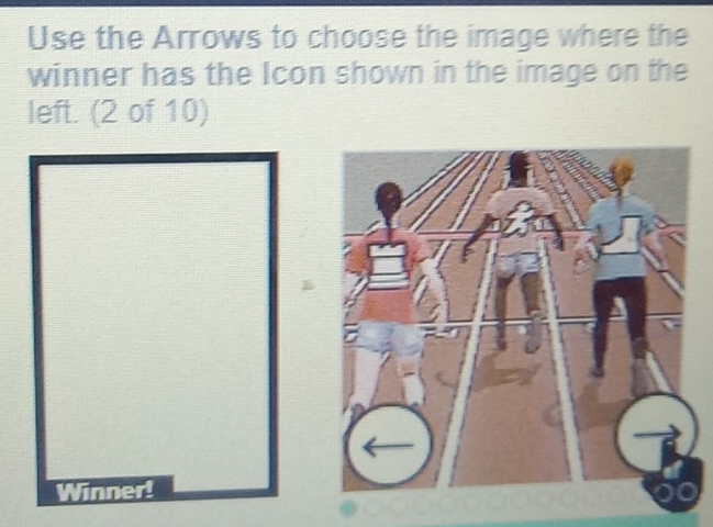 Solved: Use the Arrows to choose the image where the winner has the Icon shown in the image on ...