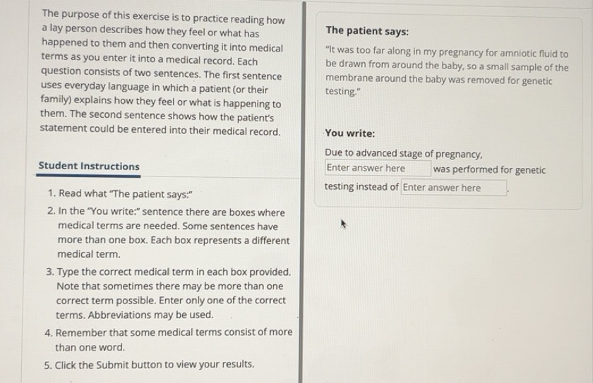 Solved: The purpose of this exercise is to practice reading how a lay ...