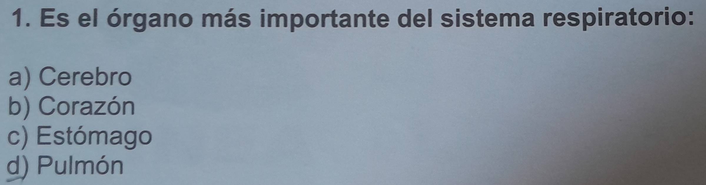 Resuelto:Es el órgano más importante del sistema respiratorio: a ...