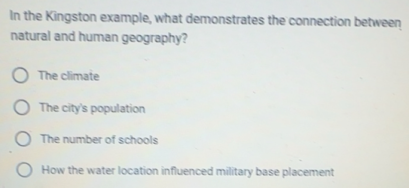 Solved: In the Kingston example, what demonstrates the connection ...