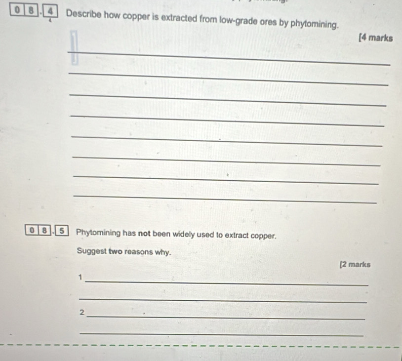 Solved: Describe how copper is extracted from low-grade ores by ...