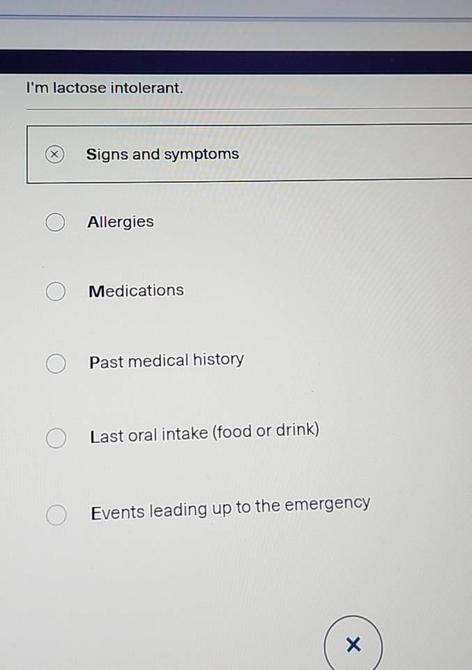 Solved: I'm lactose intolerant. Signs and symptoms Allergies ...