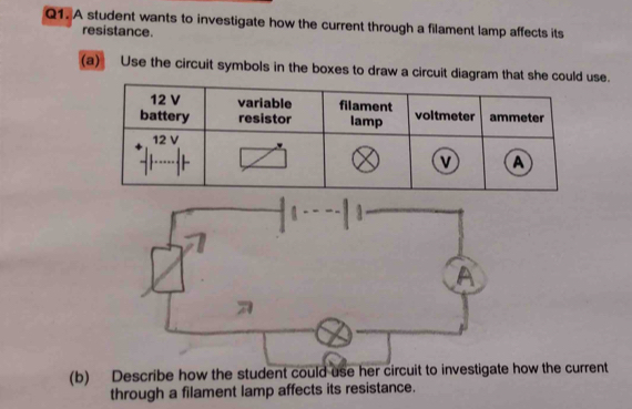 Solved: A student wants to investigate how the current through a ...