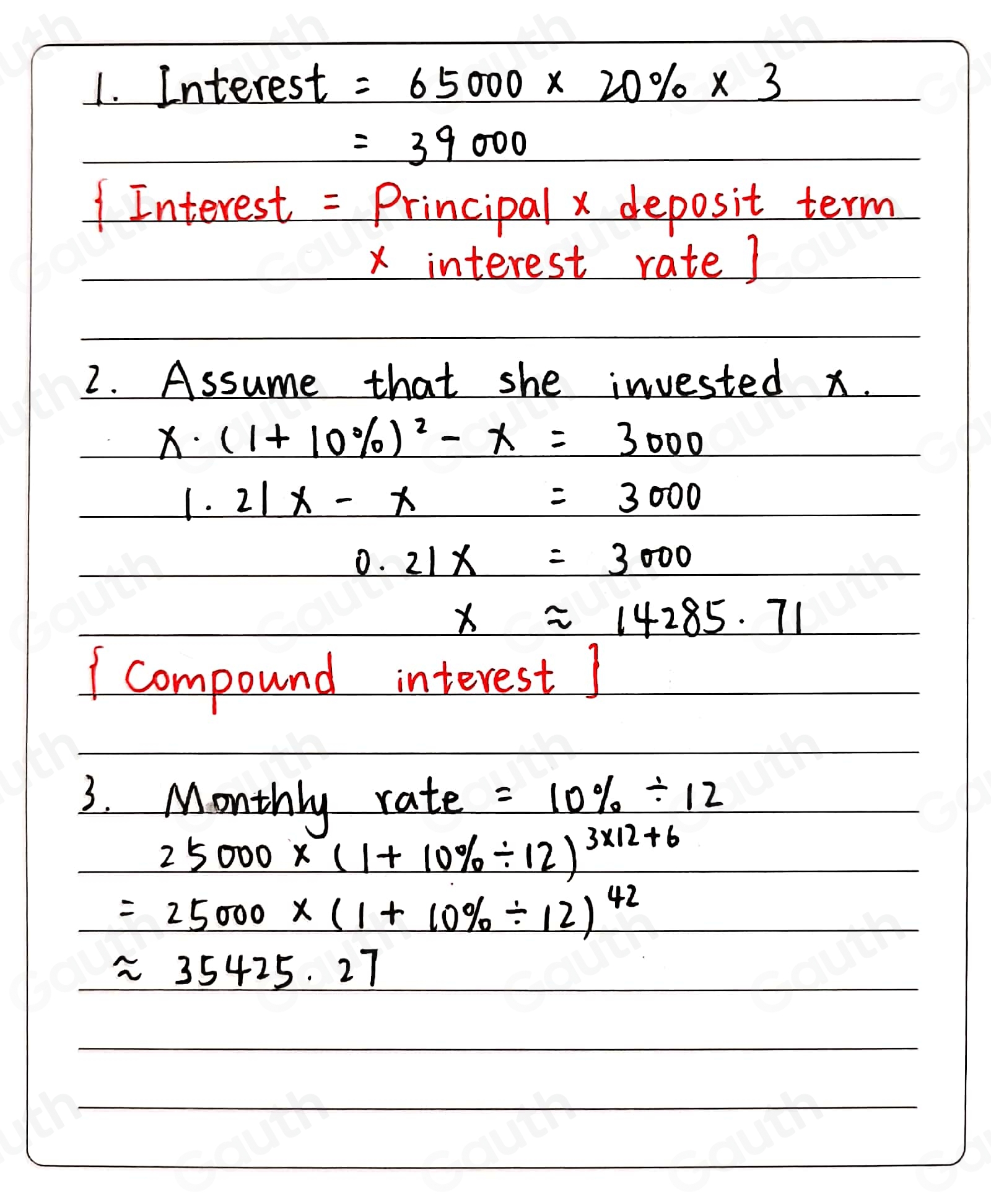 Solved: Solve the following problems. 1. Find the simple interest on a ...
