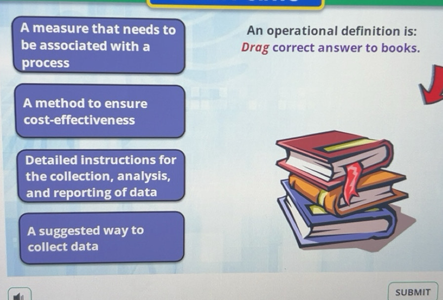 Solved: A measure that needs to An operational definition is: be ...