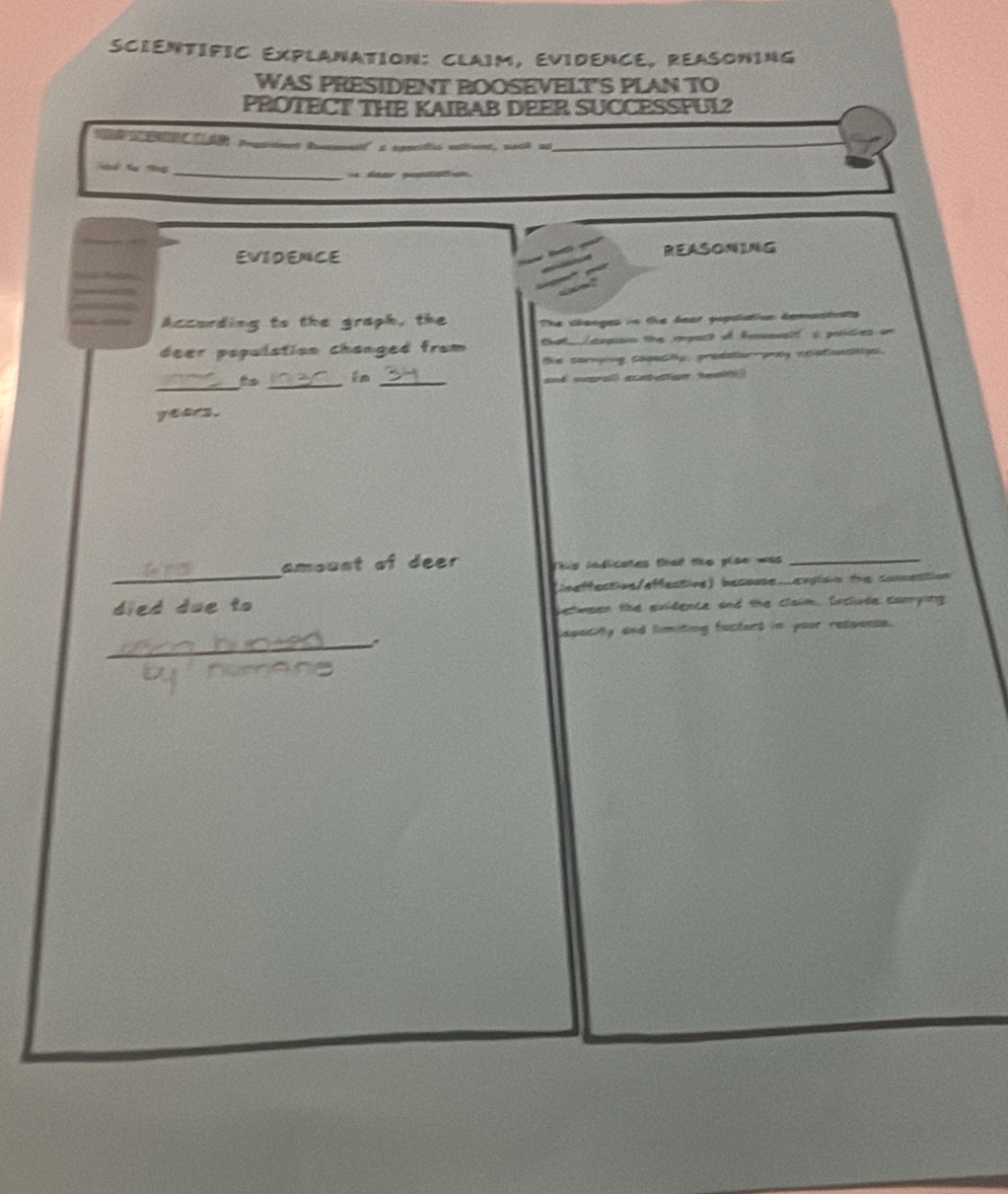 Solved: SCIENTIFIC EXPLANATION: CLAIM, EVIDENCE, REASONING WAS ...