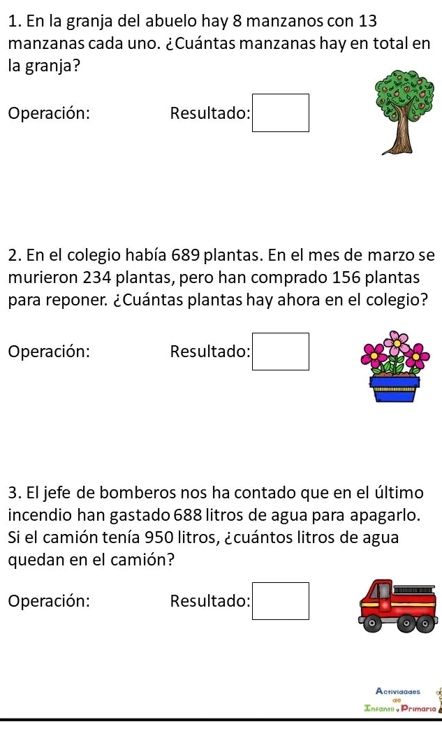 Resuelto:En la granja del abuelo hay 8 manzanos con 13 manzanas cada ...