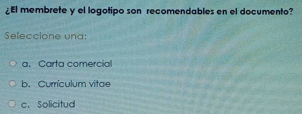Resuelto:¿El membrete y el logotipo son recomendables en el documento ...