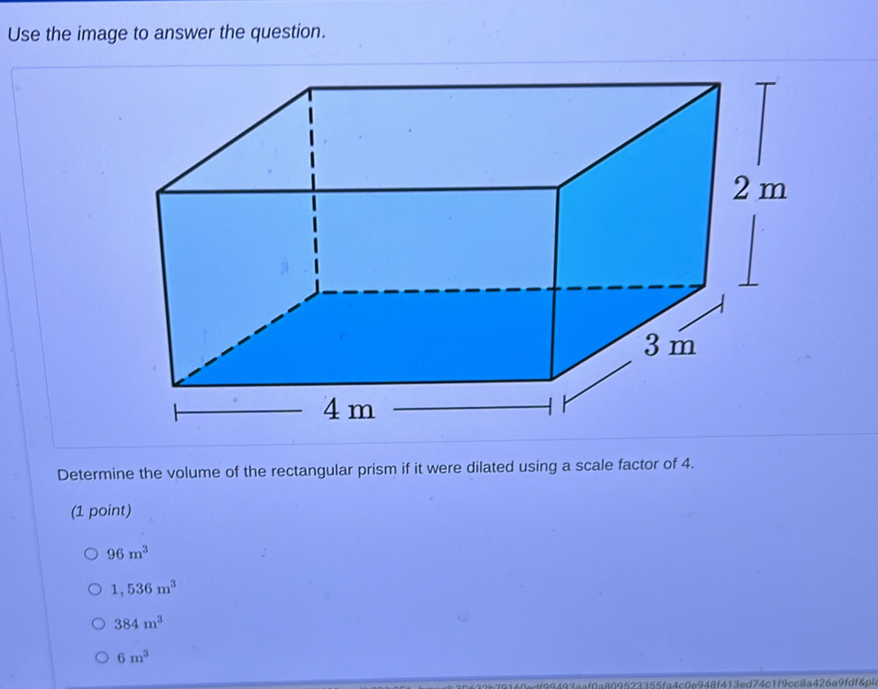 Solved: Use the image to answer the question. Determine the volume of the rectangular prism if ...