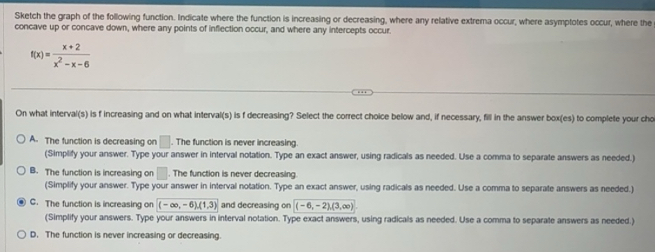 Solved: Sketch the graph of the following function. Indicate where the ...